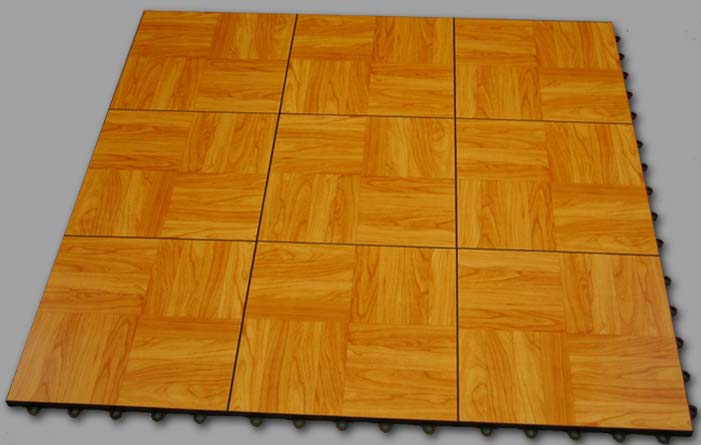 Modular Raised Floor Tile - Basement Floors and Court Floors Wood Look