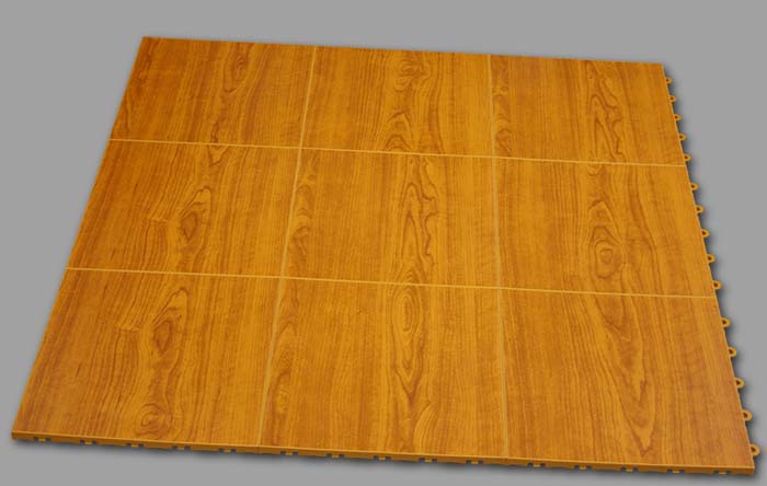 Modular Raised Floor Tile - Basement Floors and Court Floors Wood Look